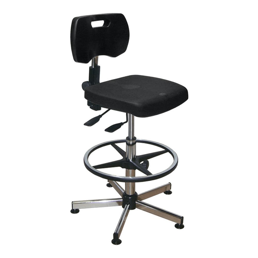 Polyurethane task chair - Navailles - chrome steel / ergonomic ...