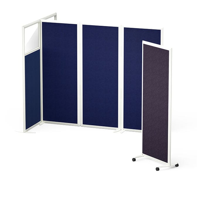 Removable partition - LUCIEN - Eol - glazed / fabric / for offices