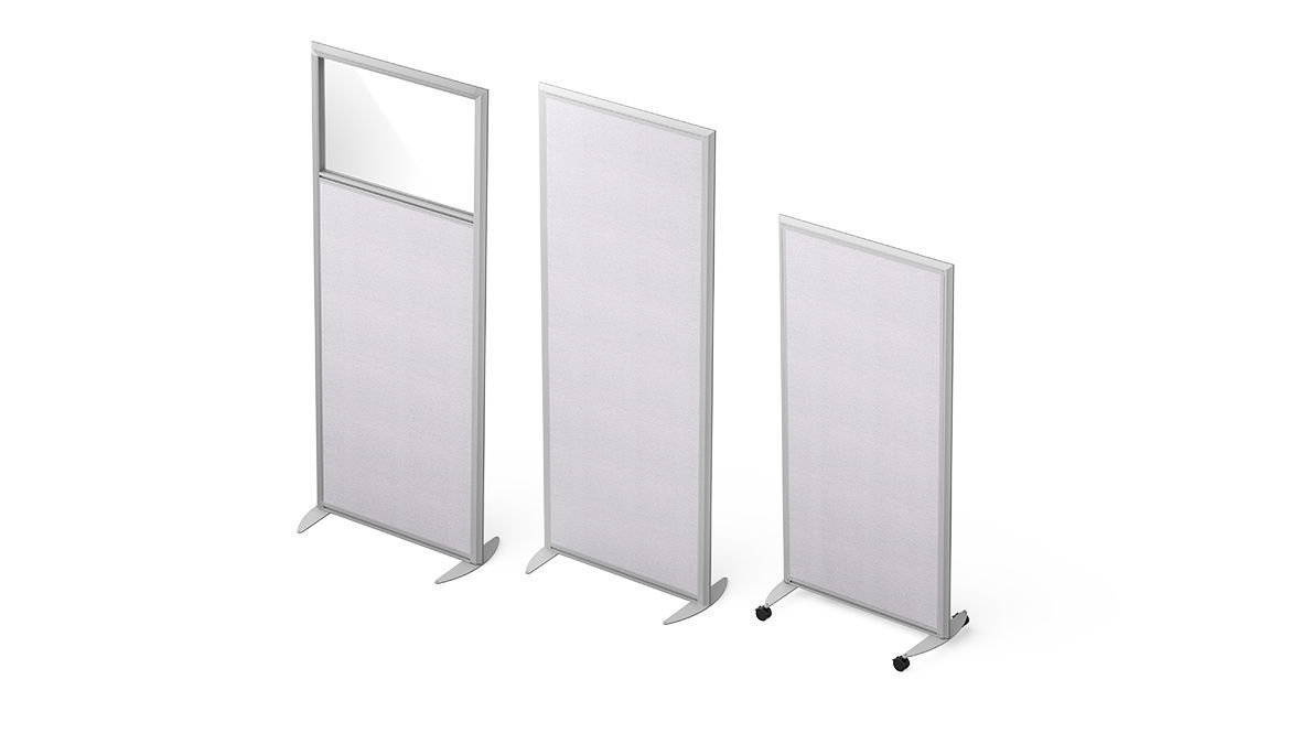 Removable partition - LUCIEN - Eol - glazed / fabric / for offices