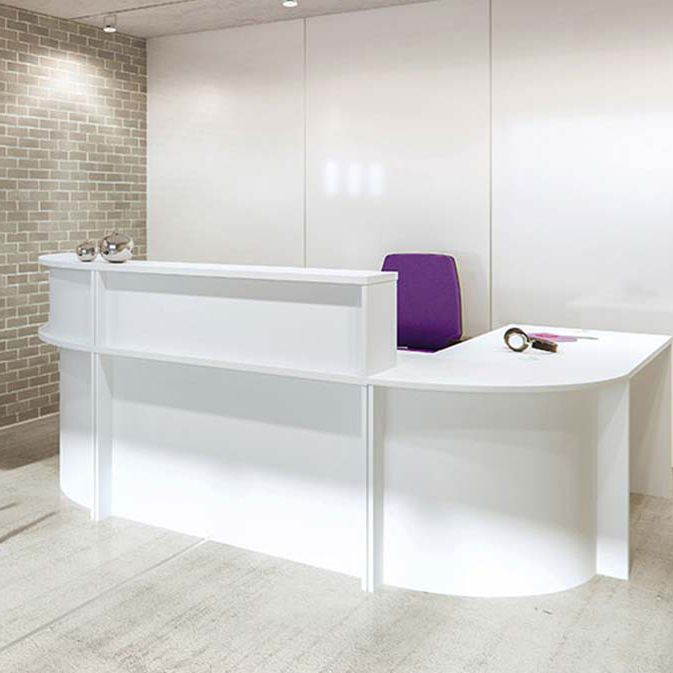 Corner reception desk - COME IN - Eol - melamine