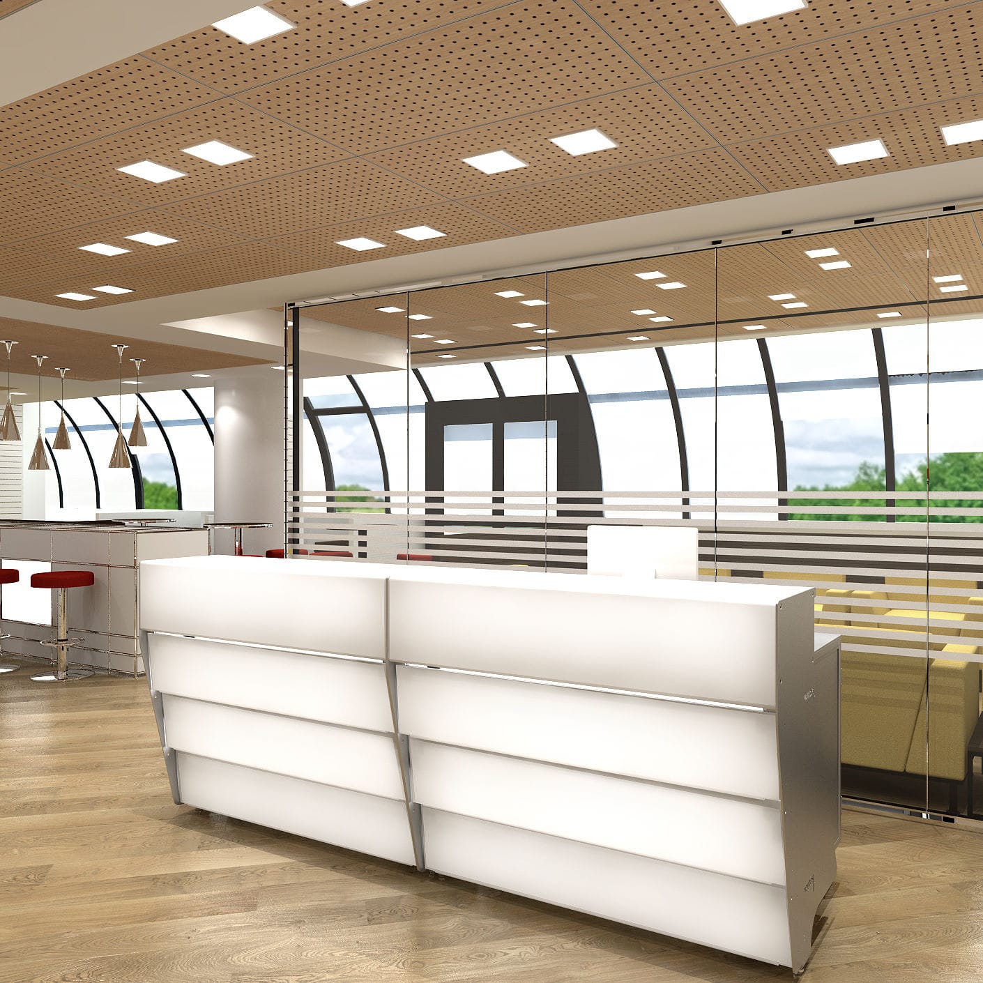 Modular reception desk - MDSMART - Movidos srl - stainless steel ...