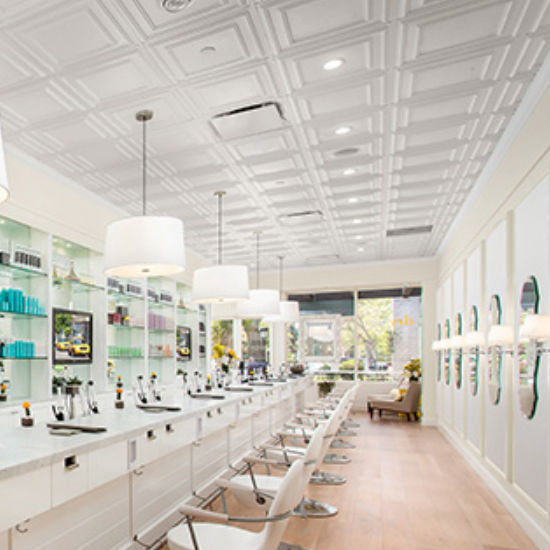 Vinyl suspended ceiling - CAMBRIDGE - Ceilume - tile / for office / for ...