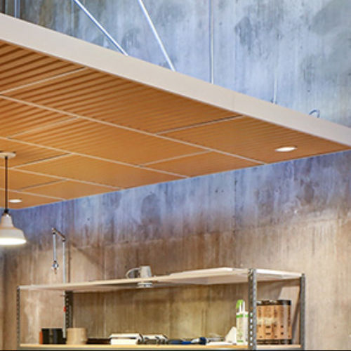 Vinyl suspended ceiling - SOUTHLAND - Ceilume - panel / for office ...