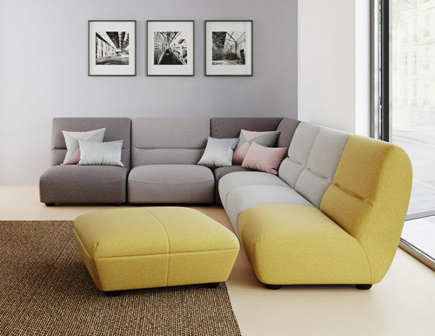 Modular sofa - SNUG - Pineapple - contemporary / fabric / multi-color