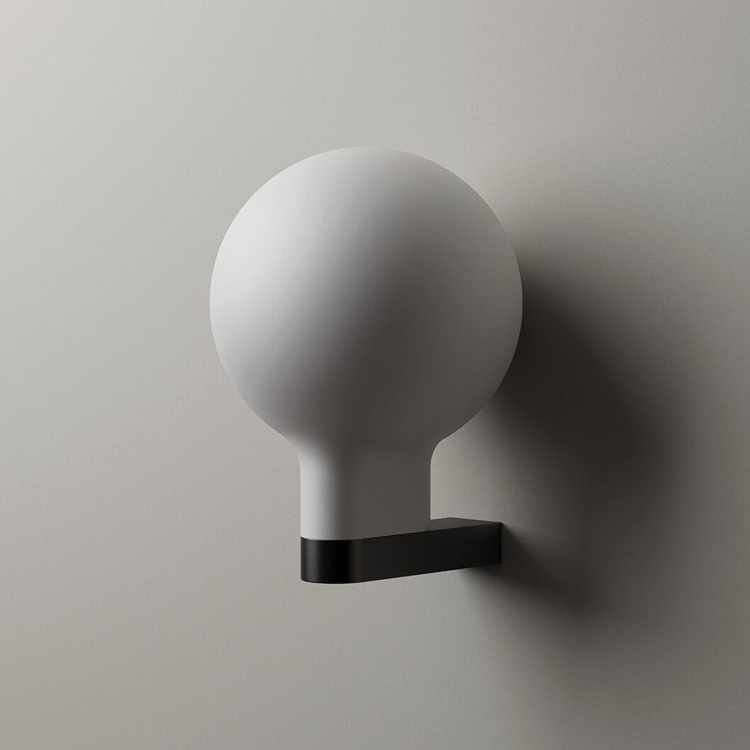 Contemporary wall light - BOLD - Omelette Editions - indoor / opal ...
