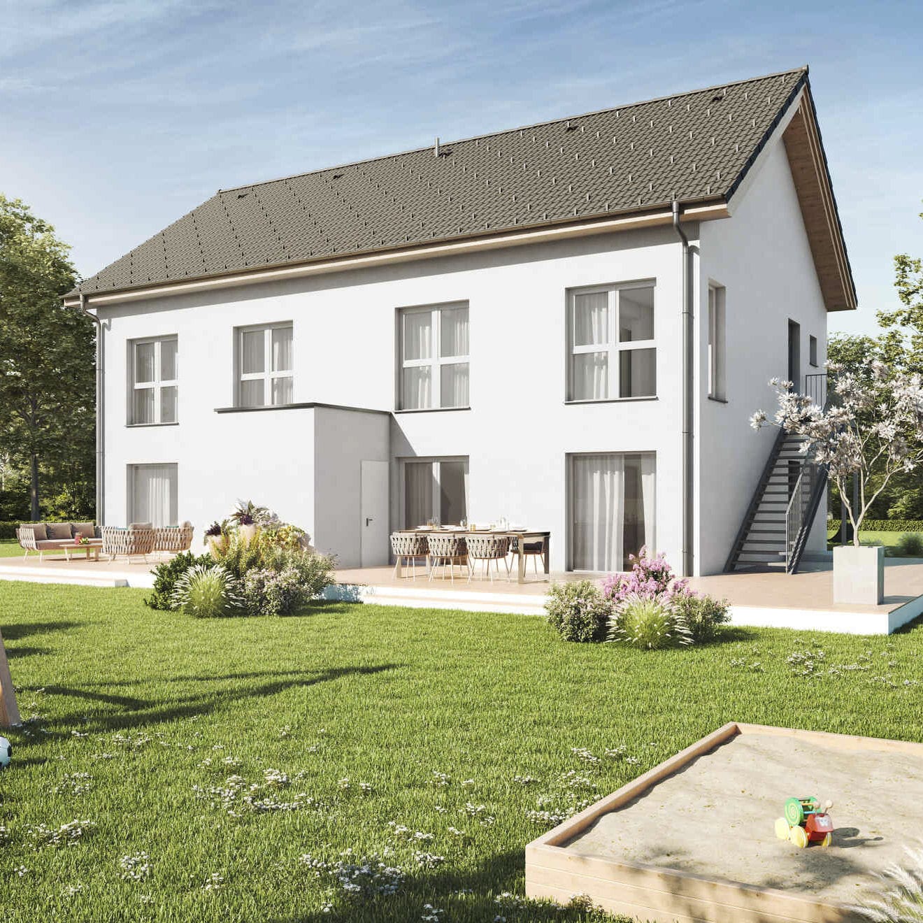 Standard model house - TRIO - Vario Haus - energy-efficient / energy ...