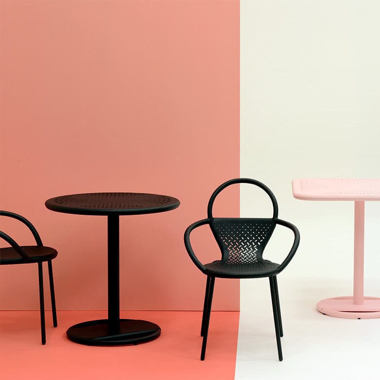 Contemporary bistro table - KOSE - Maiori - aluminum / round / home