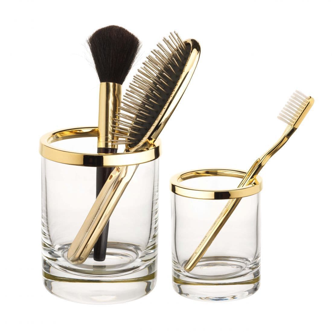 Gold-plated brass storage box - ROUND UP - Klomfar GmbH - gold ...