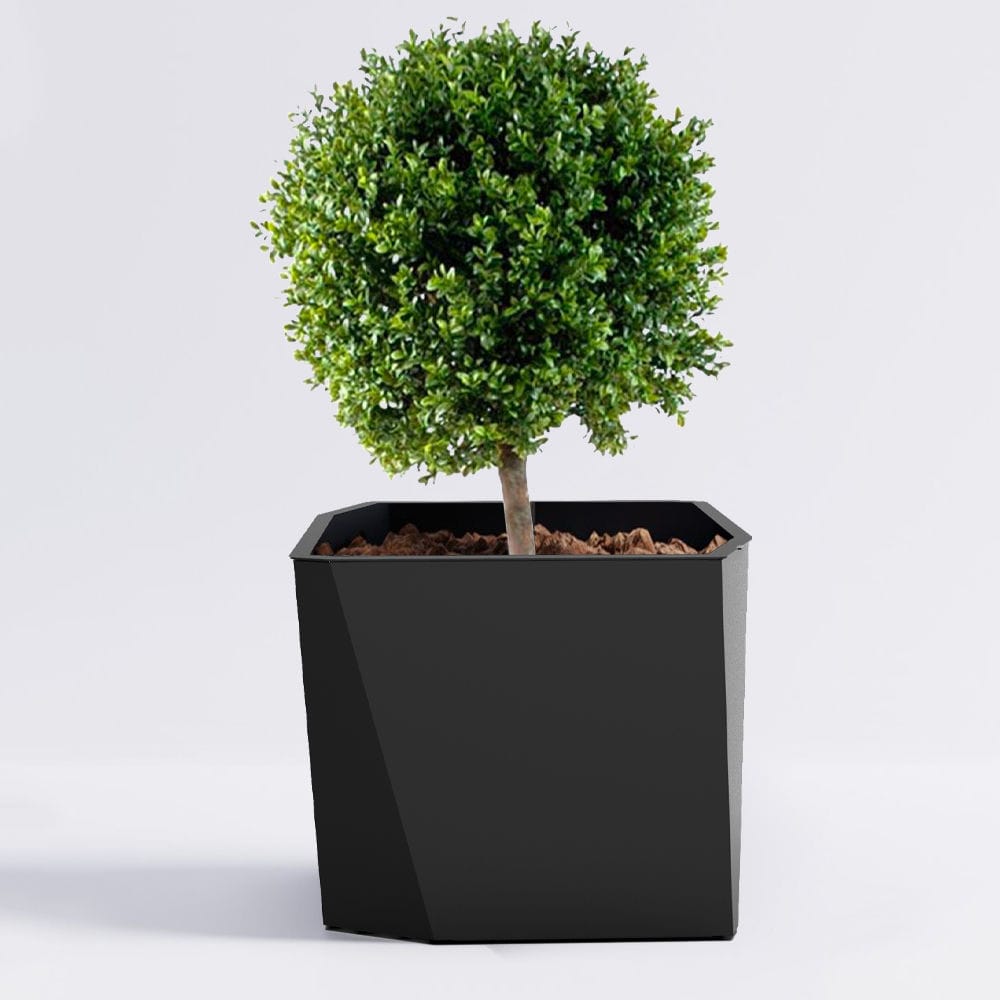 Thermo-lacquered steel planter - Roche - Objets Publics - rectangular ...