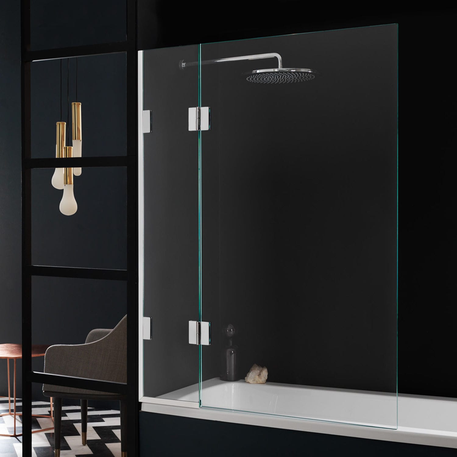 Pivoting bath screen - GIOTTO - Majesctic Showers - frameless