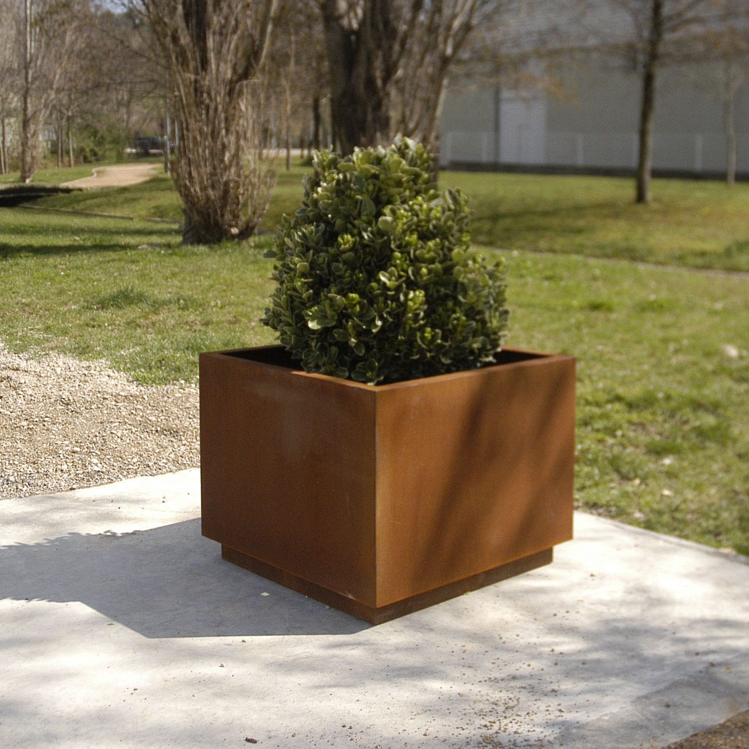 Steel planter - Square - Durbanis - COR-TEN® steel / painted steel / square