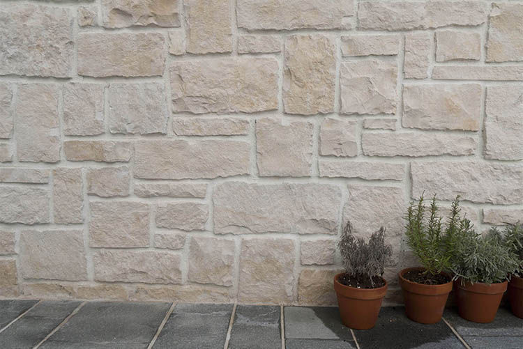 Brickwork cladding - FLAT WHITE - Akrolithos S.A. - natural stone ...