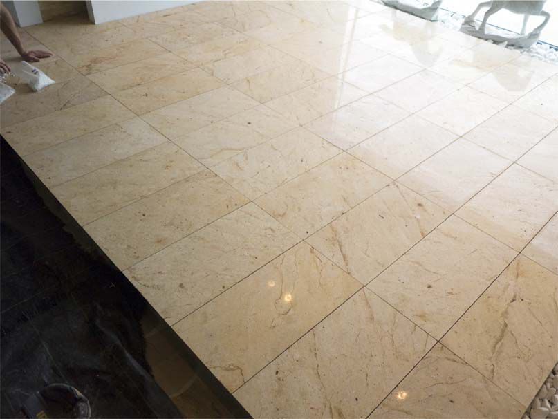 Marble tile - STONE SATRES - Akrolithos S.A. - bush hammered / polished ...