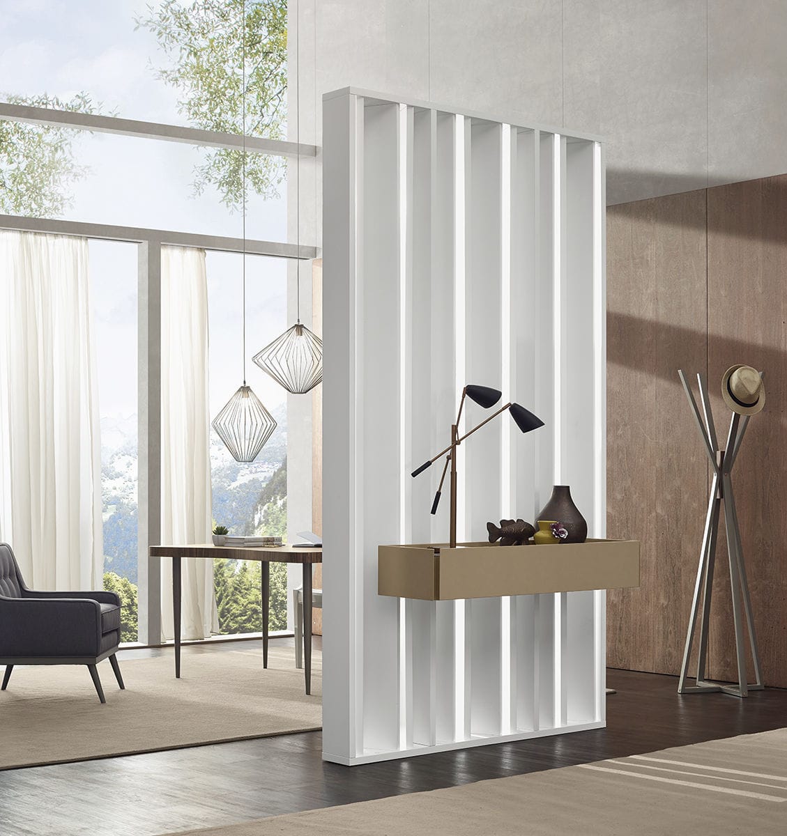 Contemporary screen - ROME - Vanguard Concept - wooden