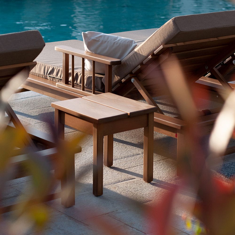 Contemporary side table - CHIL - AZUR CONFORT - solid wood / larch ...