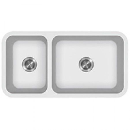 Double kitchen sink - 148 HELEN - KERROCK - without drainboard ...