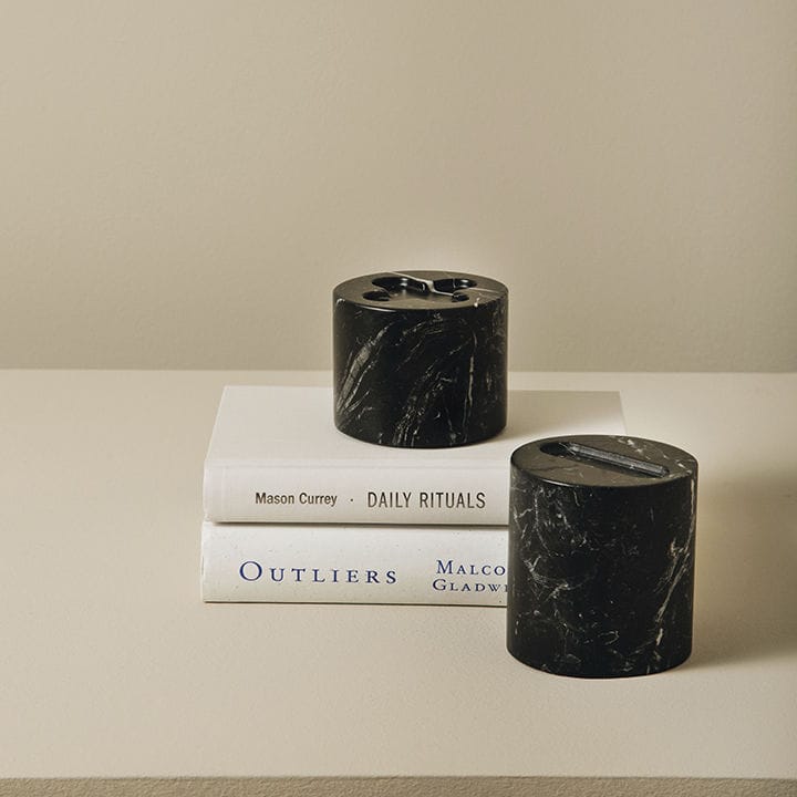 Marble bookend - MATH NERO MARQUINA - MAAMI HOME