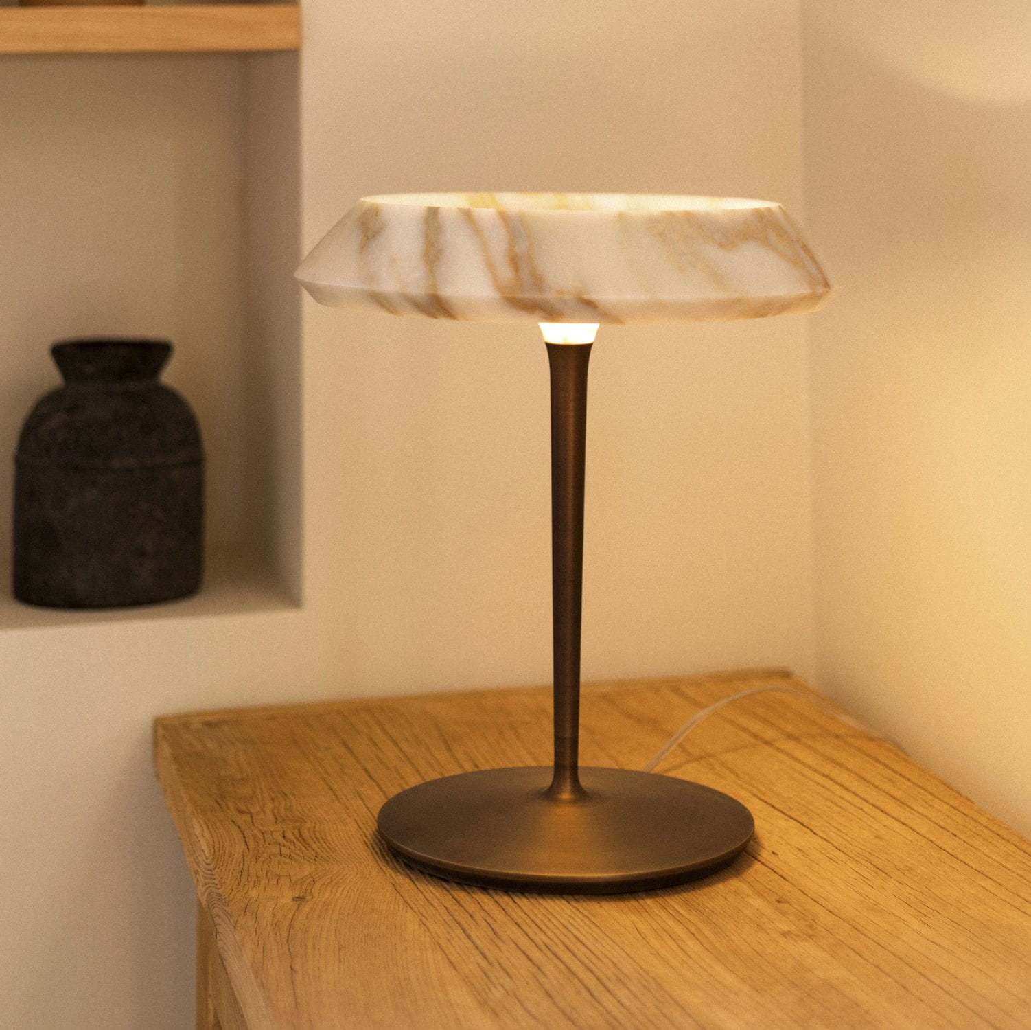 Table lamp - FIORE - MAAMI HOME - brass / marble / contemporary