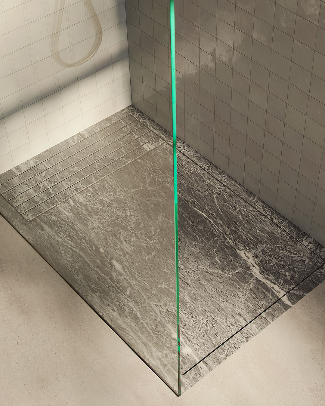 Gray shower base - OLUDENIZ DOURO FLUSH - MAAMI HOME - rectangular ...