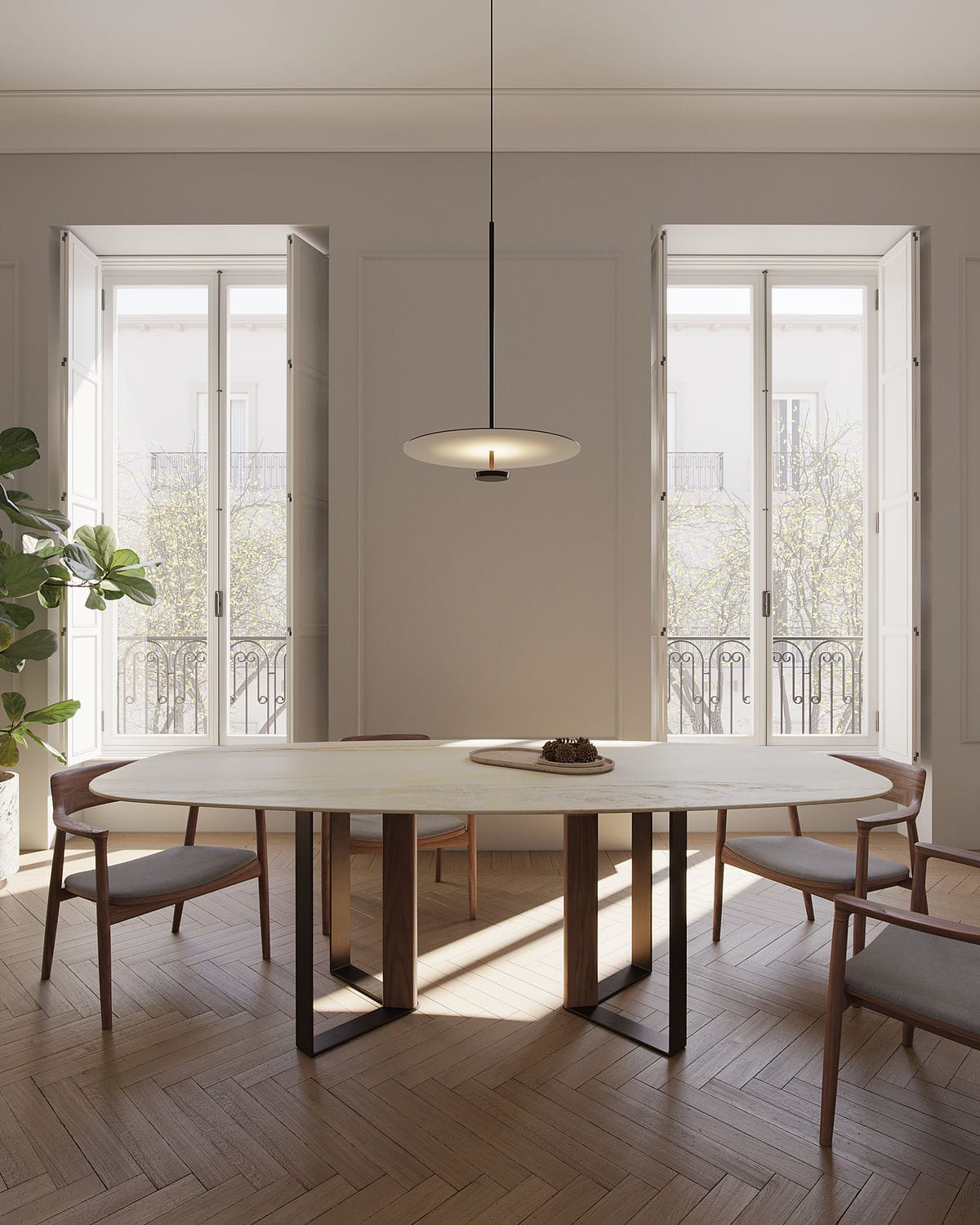 Contemporary dining table - NIBBLES ESTREMOZ - MAAMI HOME - powder ...