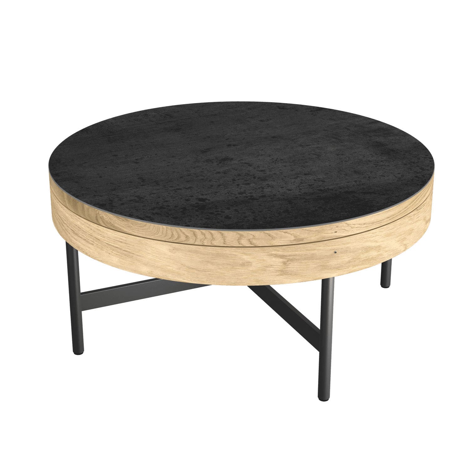 Contemporary coffee table - KINGSTON - AKANTE - ceramic / walnut base ...