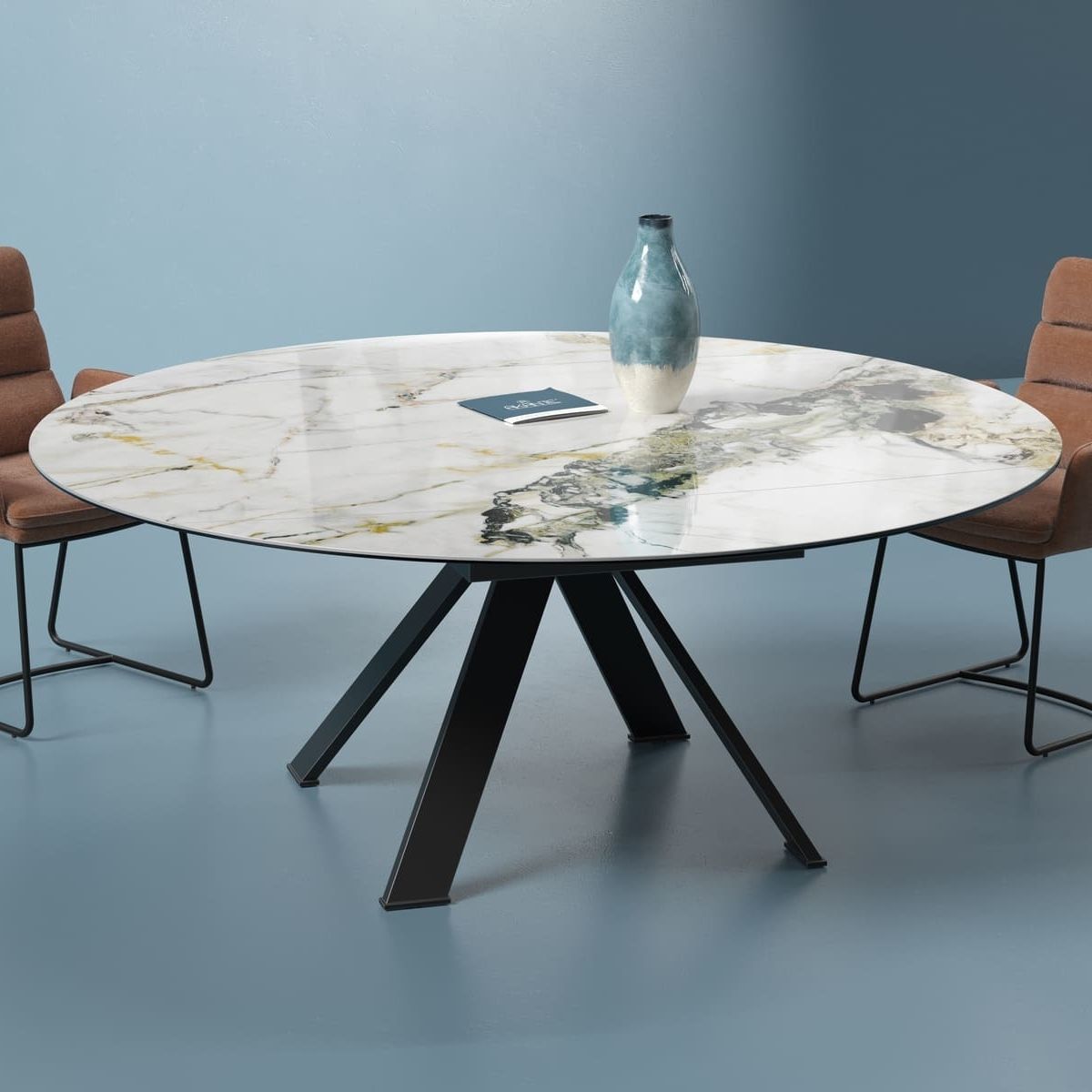 Contemporary dining table - AUSTIN - AKANTE - ceramic / lacquered metal ...