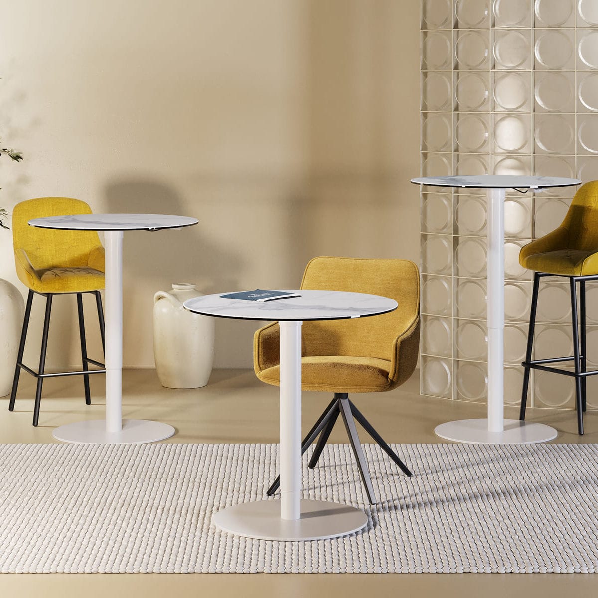 Contemporary high bar table - ORLANDO - AKANTE - ceramic / lacquered ...