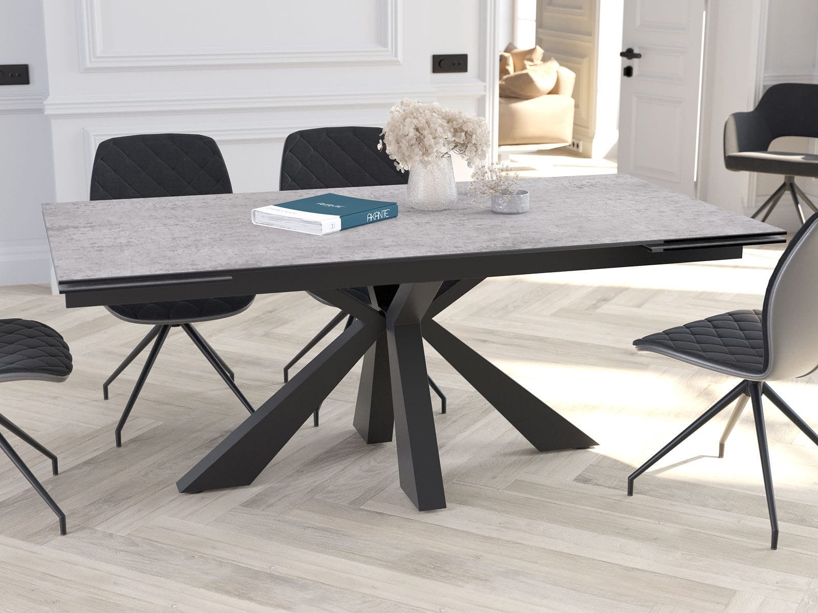 Contemporary dining table - OTTAWA - AKANTE - ceramic / marble ...