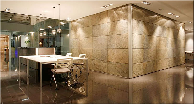 Interior decorative panel - OFFICE - classical natural Stone - wall ...