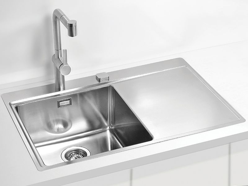 Single-bowl kitchen sink - Pure 40 - Alveus - with drainboard ...