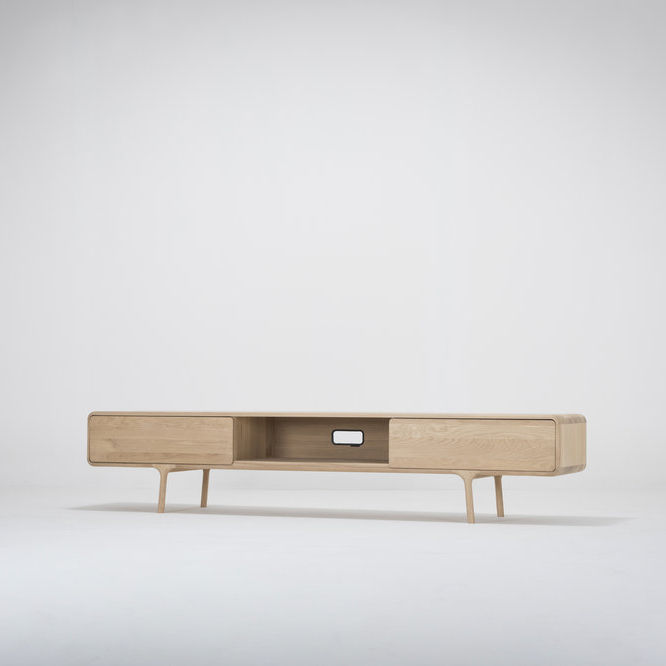 Contemporary TV cabinet - FAWN - Gazzda - oak