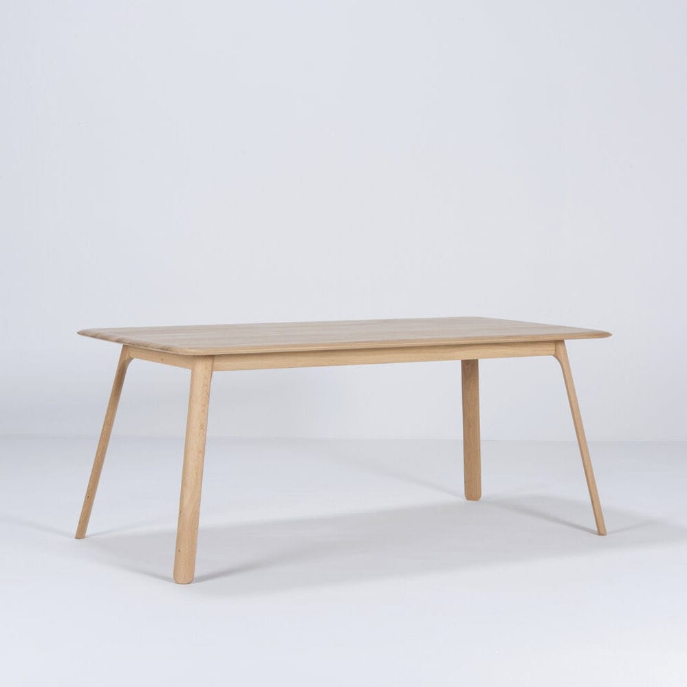Contemporary table - TESKA - Gazzda - oak / oak base / rectangular