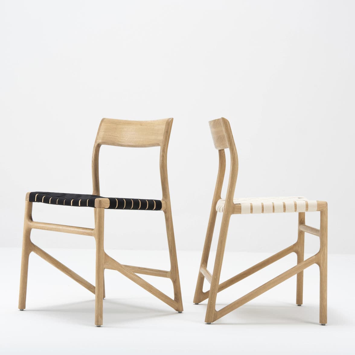 Contemporary dining chair - FAWN - Gazzda - indoor / cotton / oak base