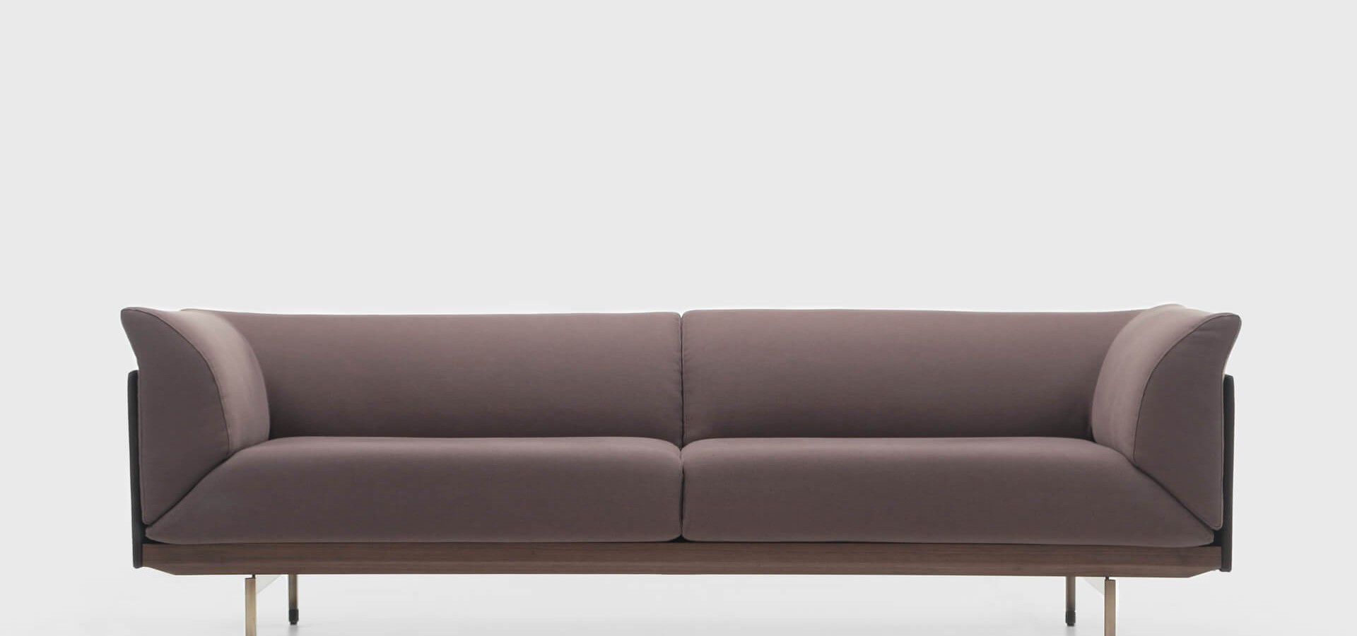 Contemporary sofa - CORIO - Enne - leather / wooden / by Christophe Pillet