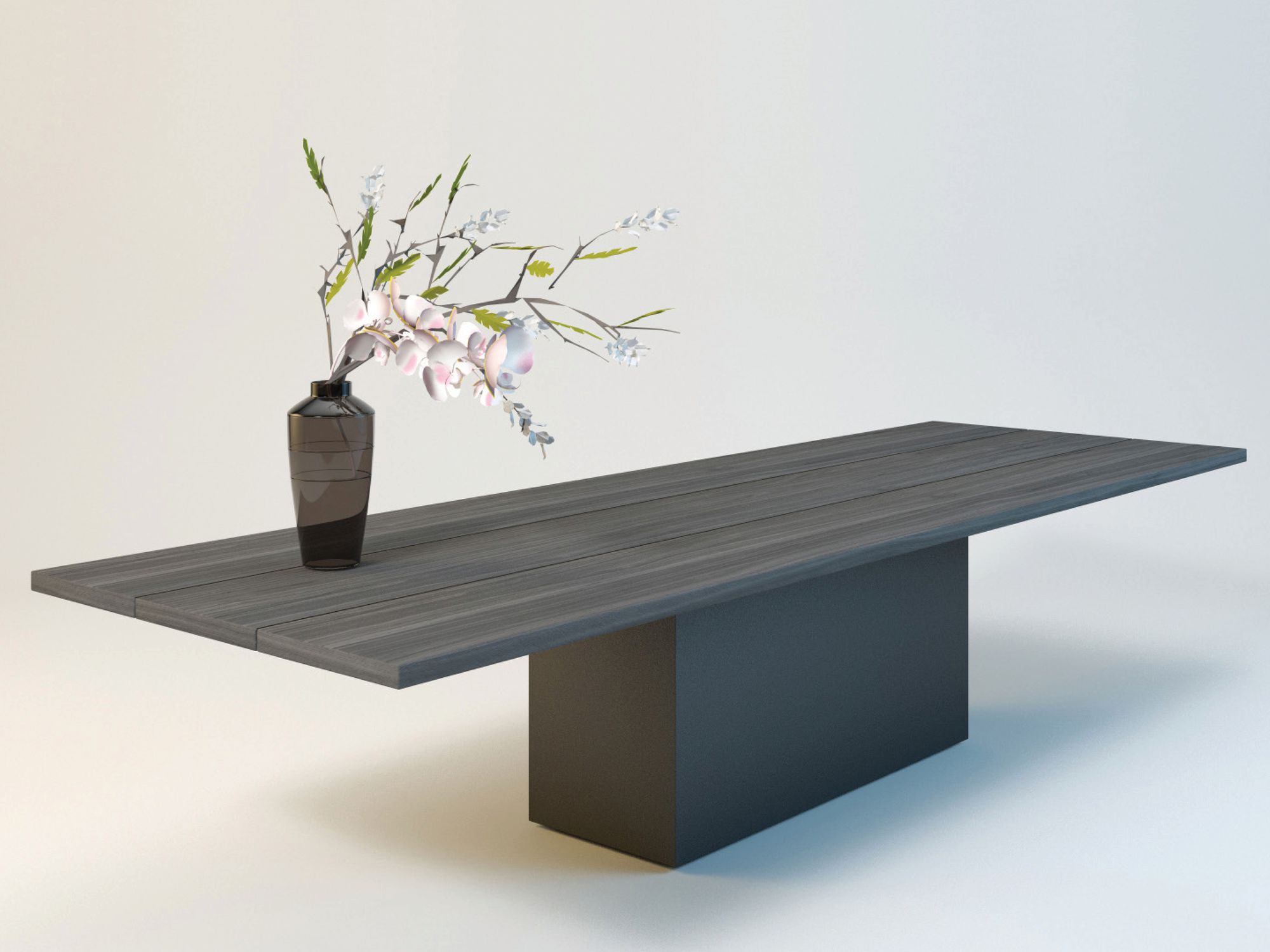 Contemporary table - EPIC - Enne - solid wood / rectangular / by Christophe Pillet