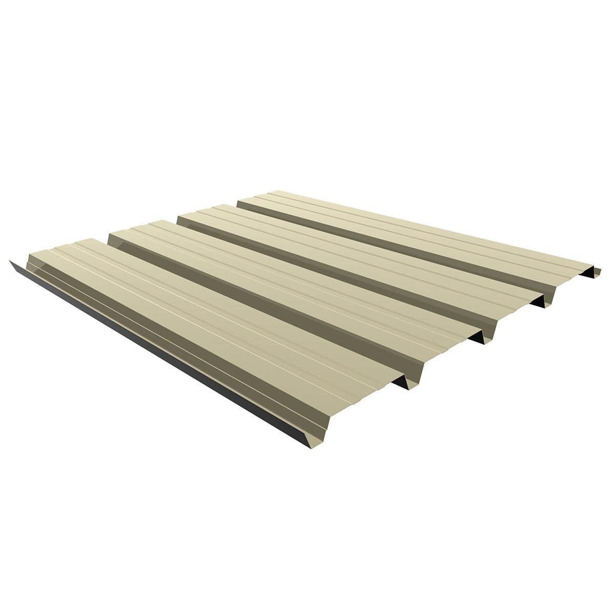 Facade metal sheet - 5-RIB - Panelais - ribbed / galvanized steel / 3D