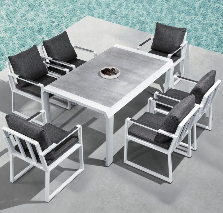 Contemporary table and chair set - EXEE - Higold - aluminum ...