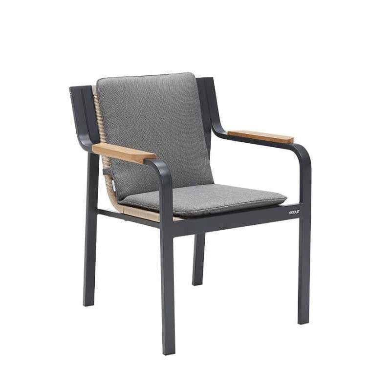 Contemporary dining chair - VISCONTI - Higold - teak / Sunbrella ...