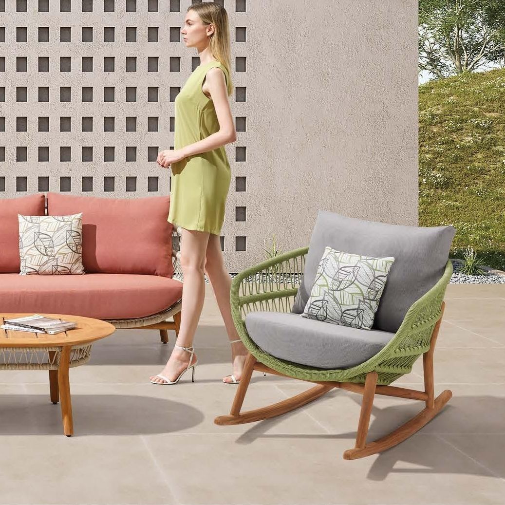 Contemporary armchair - VASCA - Higold - Sunbrella® / aluminum / rope