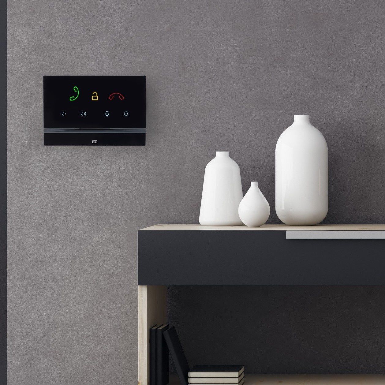 White audio door intercom - 2N® INDOOR TALK - 2N TELEKOMUNIKACE - black ...