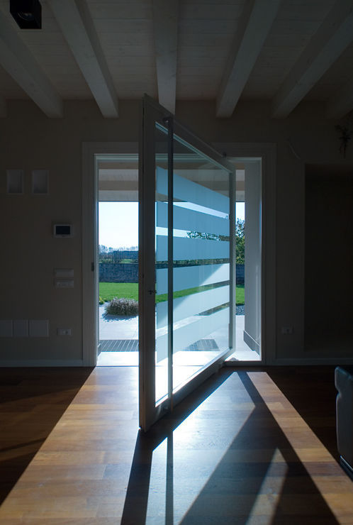 Interior door - ONE - Aldena - wooden / pivoting with offset axis / glazed