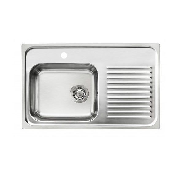 Single-bowl kitchen sink - CITY : CI80 - Intra Teka - with drainboard ...