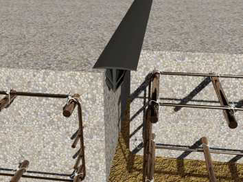 PVC expansion joint - EP - Leschuplast - concrete floor slab