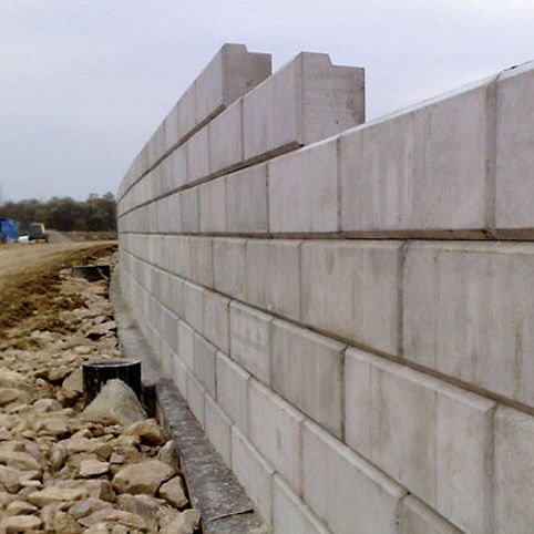 Gabion Wall With Geogrid