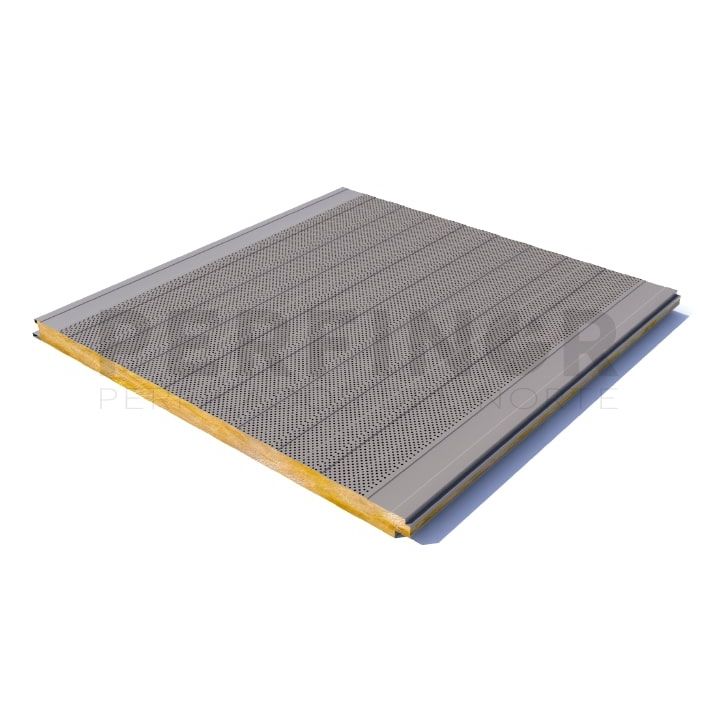 Facade acoustic sandwich panel - PERFINOR - 2 metal faces / mineral ...