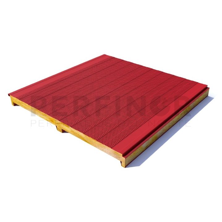 Roof acoustic sandwich panel - PERFINOR - 2 metal faces / mineral wool ...