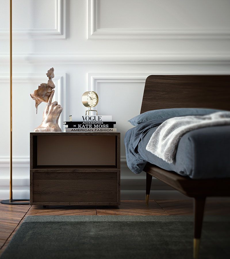 Contemporary bedside table - MILAN 2019 - Callesella - wooden ...