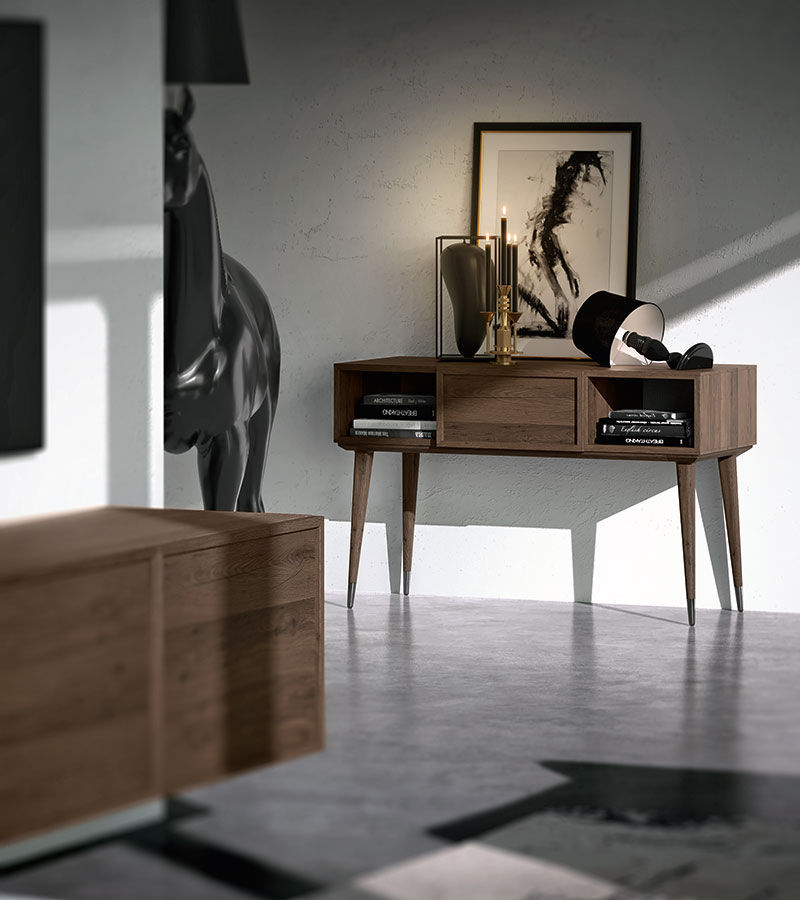 Contemporary sideboard table - LONDON 2021 - Callesella - oak / steel ...