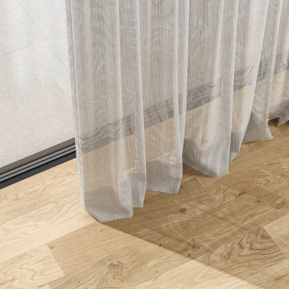 Floral sheer curtain fabric - SHADE - ado goldkante - viscose ...