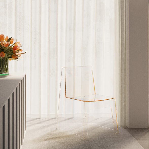 Plain sheer curtain fabric - VOILE - ado goldkante - fabric / polyester ...